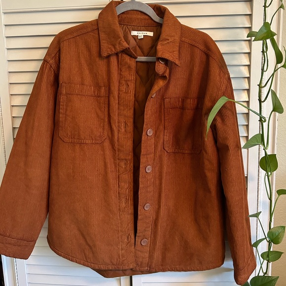 PacSun | Jackets & Coats | Pacsun Oversized Brown Corduroy Jacket ...